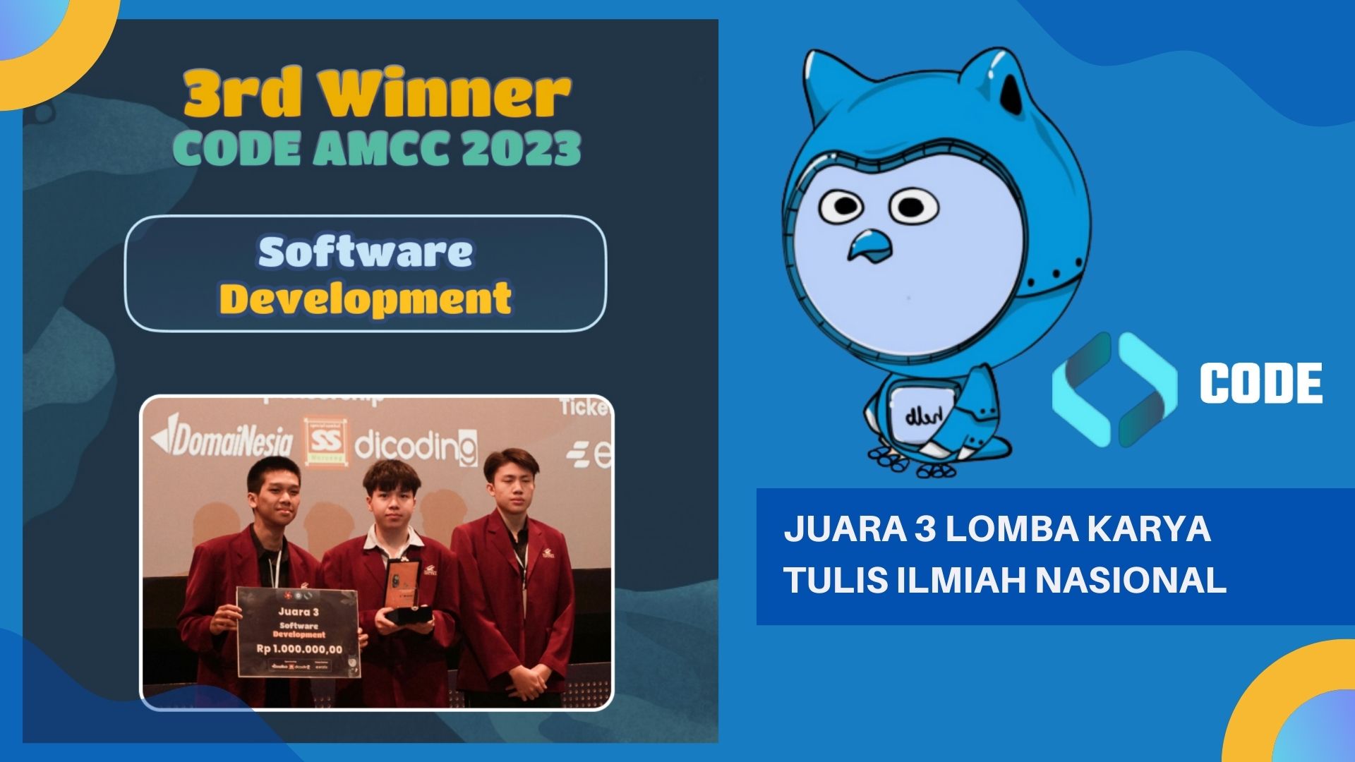 Juara 3 Competition of Developers (CODE) 2023 - Informatika Universitas Ciputra