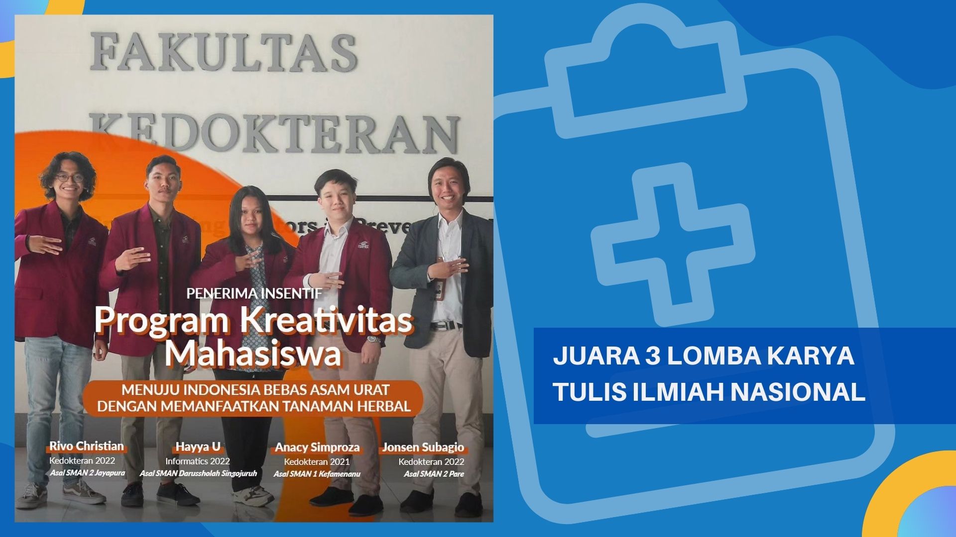 Penerima Insentif Program Kreativitas Mahasiswa 2023 - Informatika Universitas Ciputra